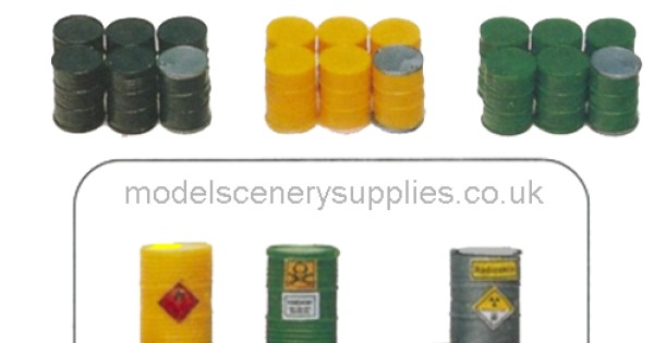 Model railway Metal Drums OO Preiser 17010